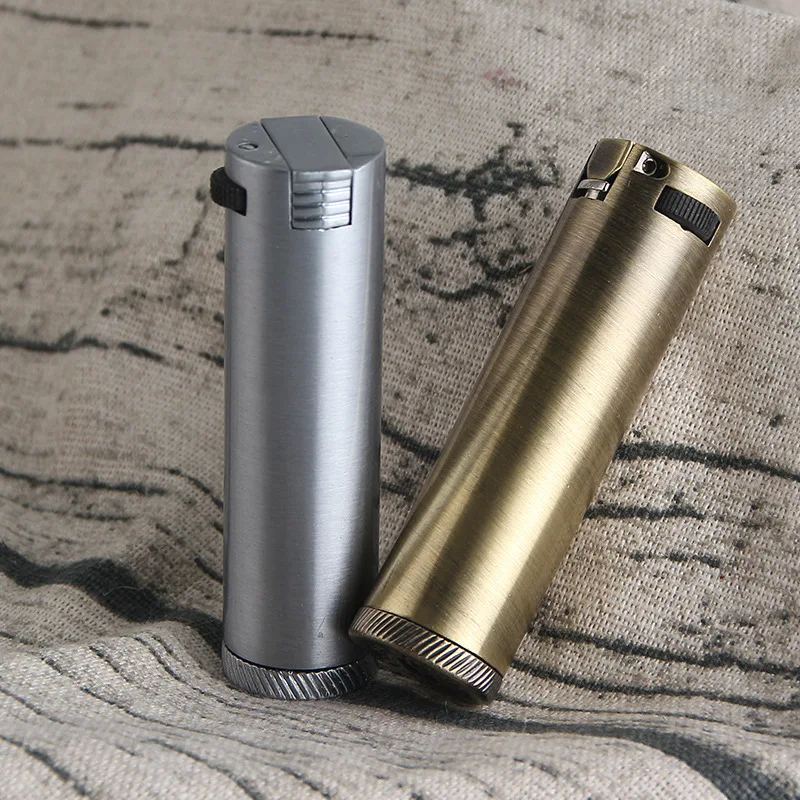 Retro Metal Oil Ditch Vintage Kerosenei Lighter Antique Side Pulley ...