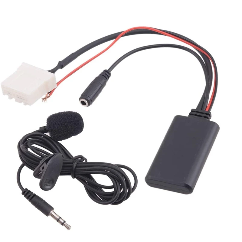 Car AUX Audio Cable Adapter Bluetooth Mic For Mazda 3 5 6 MX-5 RX-8 ...