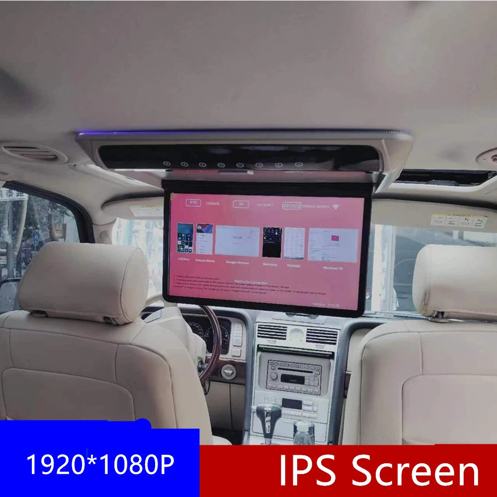 New-11-6-Inch-MP5-Car-Roof-Monitor-HD-1080P-IPS-Wide-Screen-Flip-Down ...