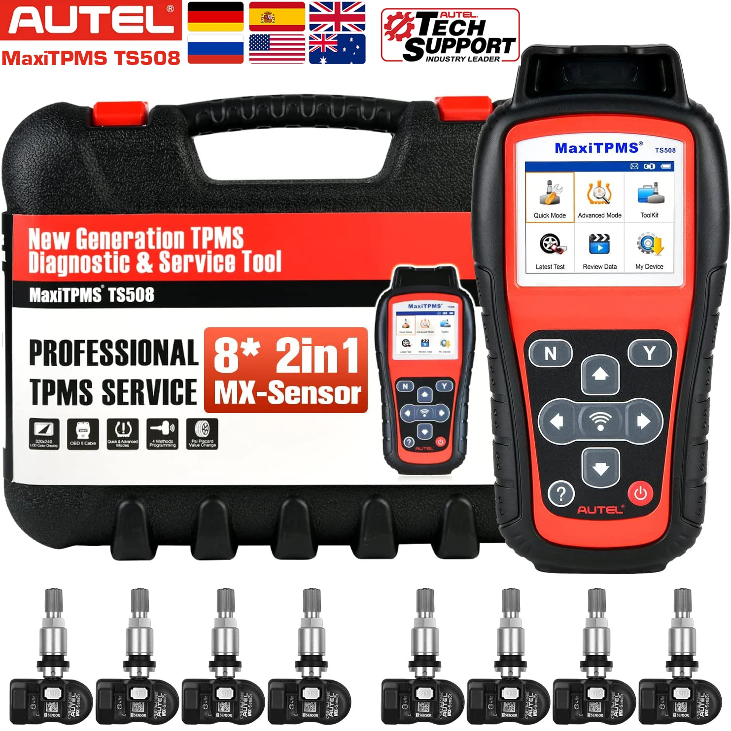Autel-TPMS-TS508-Scanner-TS508-Kits-w-8cs-Sensor-MX-Sensor-433MHZ ...
