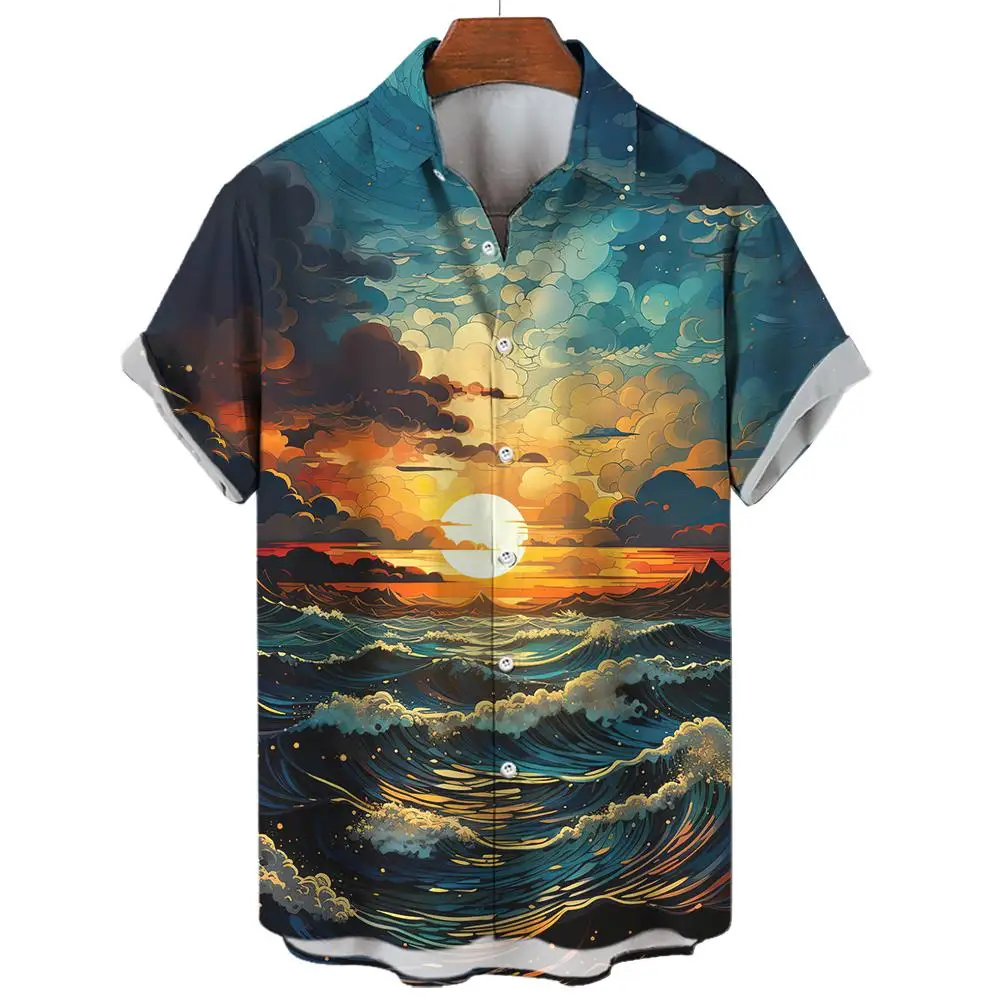 2024-New-Shirts-For-Mens-Short-Sleeve-Tops-Japanese-Style-Ukiyoe ...