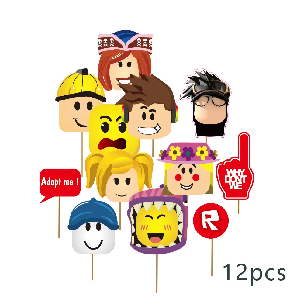 Roblox-Funny-Game-New-Theme-Party-Cartoon-Cherry-Blossom-Paper-Photo ...