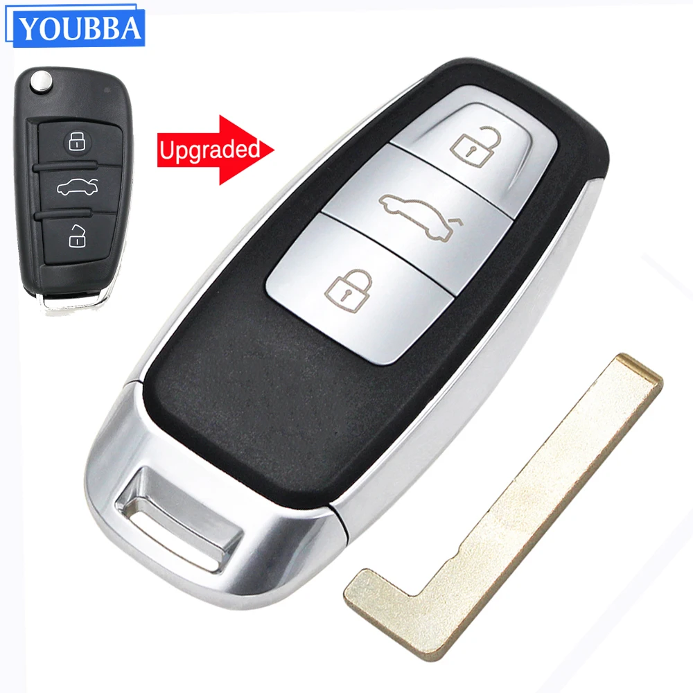 YOUBBA 3 Button Upgraded Modified Smart Remote Key Shell Case Fob for ...