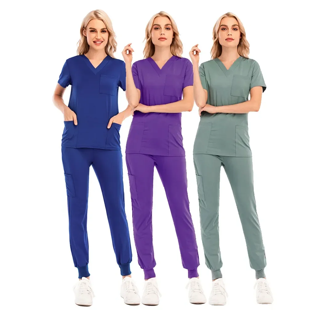 Quality Unisex Medical Uniforms for Man V-neck Nurse Scurbs Women ...