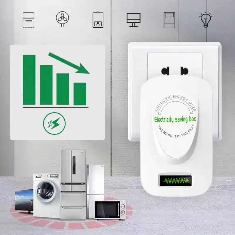 Electricity Saving Box US/EU/UK/AU Adapter Intelligent Power Factor ...