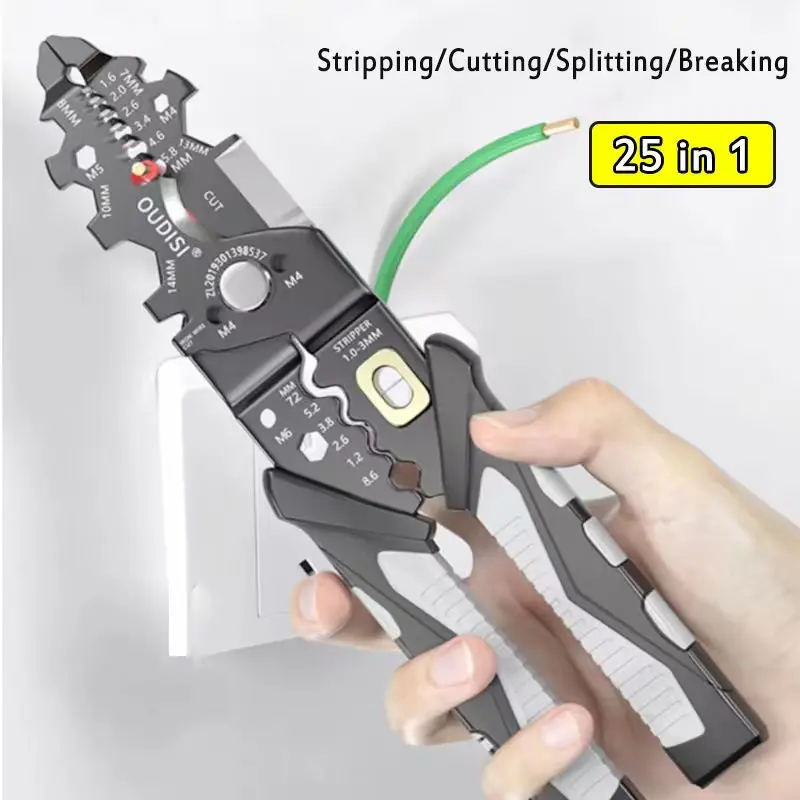 25 In 1 Multi-functional Wire Stripping Pliers Electrician Pliers Long ...