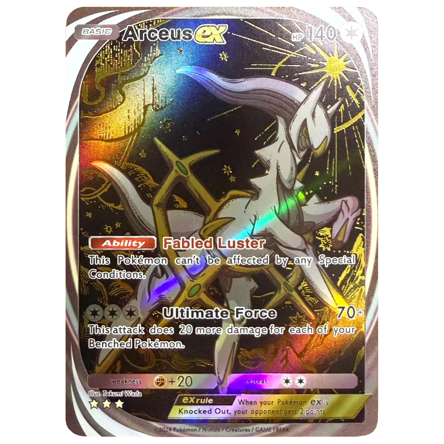 Diy Self Made PTCG English Pocket Arceus Mewtwo Flash Card Mage ...