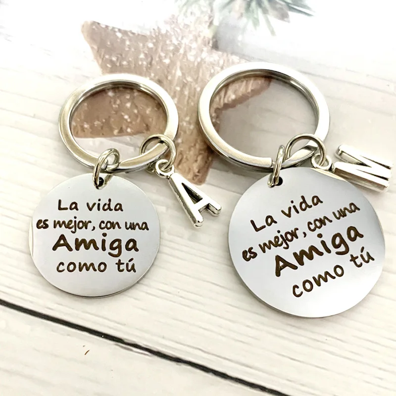 Spanish girlfriend keychain best friend gift, friendship keychain ...