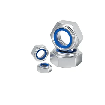 304 Stainless Steel DIN985 Nylon Lock Nut Insert Hexagonal Self ...