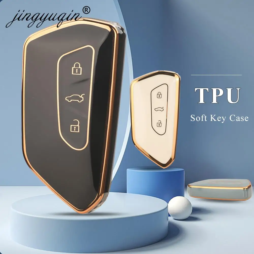 jingyuqin-TPU-Car-Key-Case-Cover-for-VW-Volkswagen-Golf-8-MK8-ID3-ID4 ...