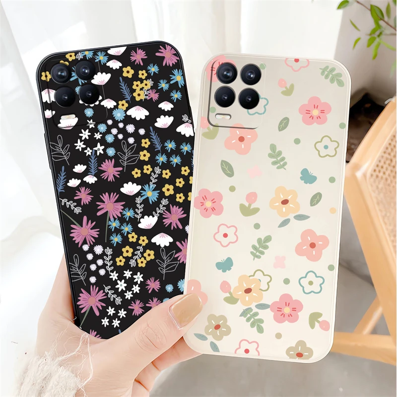 Shockproof Silicone Liquid Case with Fashion Flower Print Cover for ...