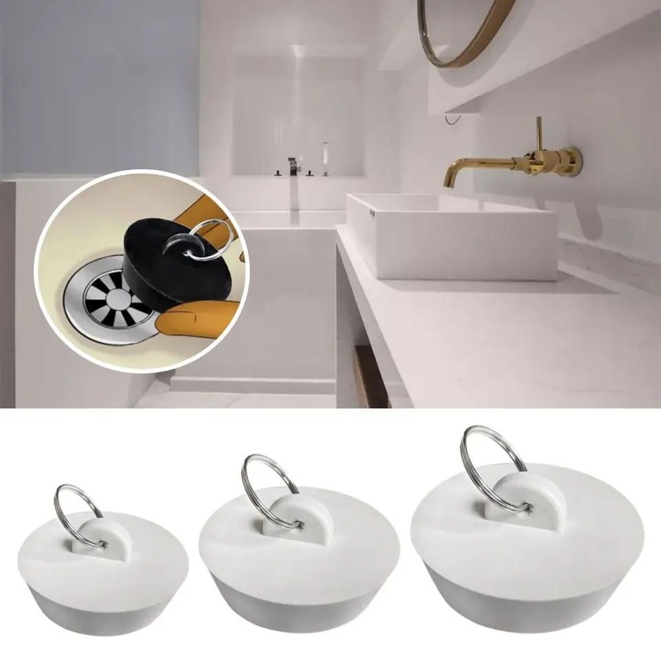 Drain Cover Set Of 3 Sink Plug Floor Drainer Tub Stopper Bath Tub Plug