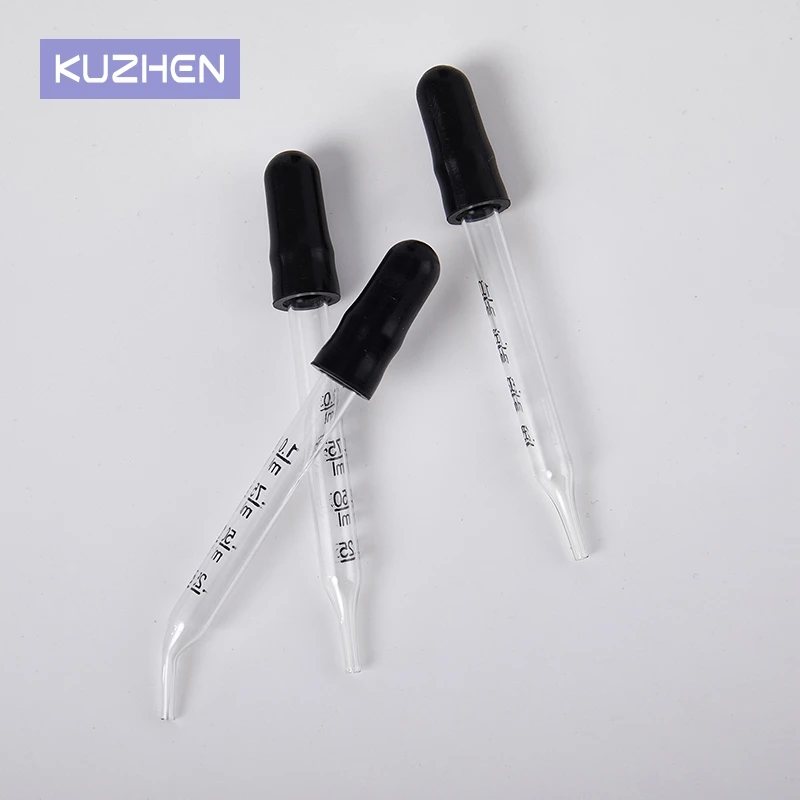 5pcs or 1pc Essential Oil Dropper 2 Types Glass Liquid Droppers Fit for ...