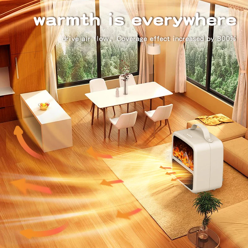 1500W-Portable-Flame-Heater-3D-Dynamic-Flame-Electric-Heater-Adjustable ...