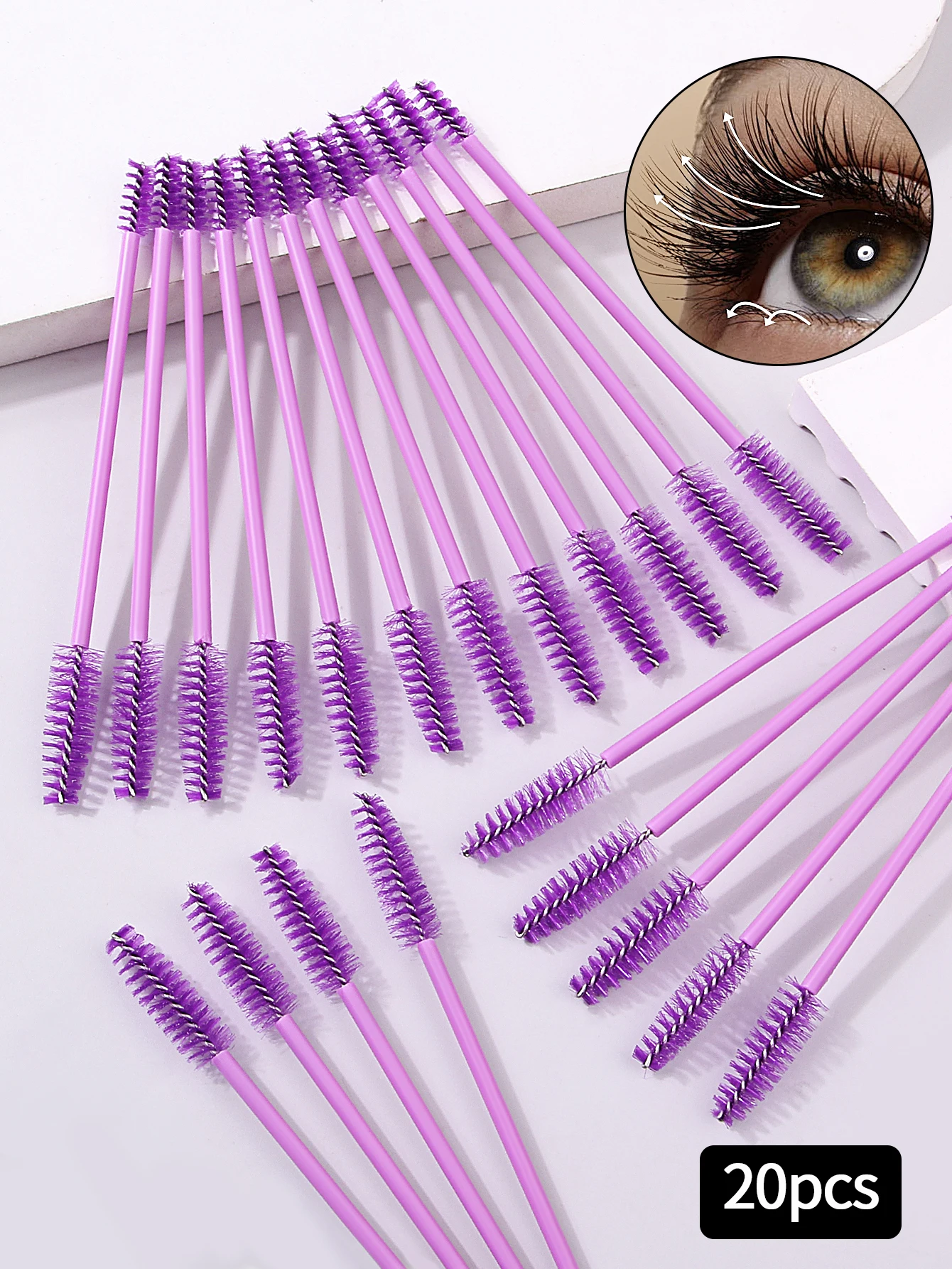 20/Pcs Reusable Eyelash Brush Eyelashes Extension Eyebrow Brush Mascara ...