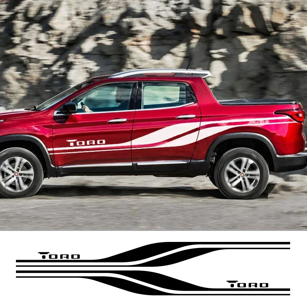 Carro-Corpo-Side-Saia-Adesivos-para-Fiat-Toro-Vinyl-Decor-Cover-Pickup ...