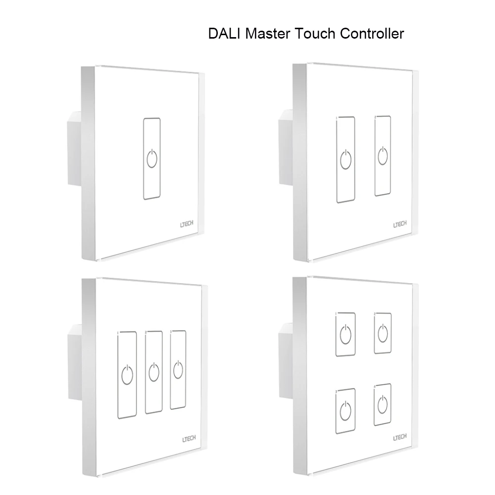 New Dali Led Dimmer 1 2 3 4 Channel Touch Panel On/off Switch Wall ...