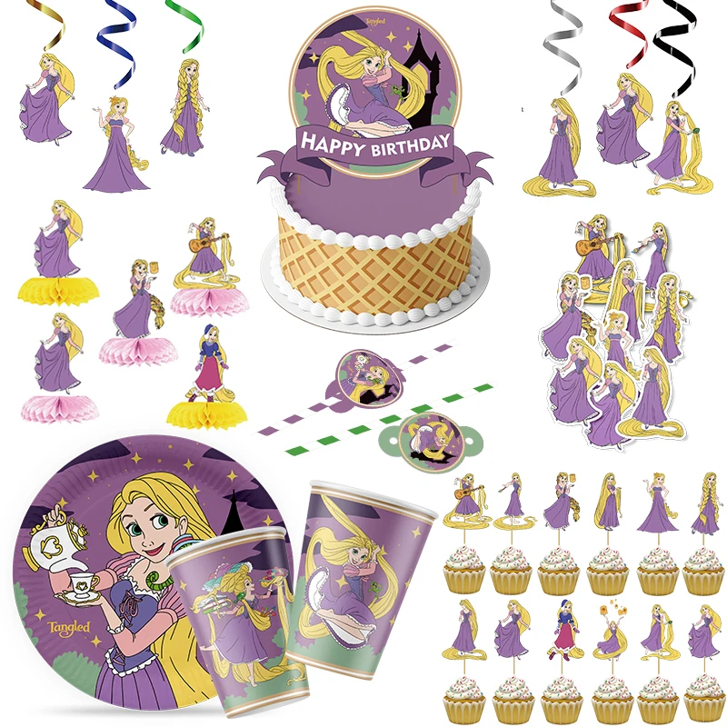 Tangled-Rapunzel-Party-Supplies-Rapunzel-Theme-Disposable-Tableware-Cup ...