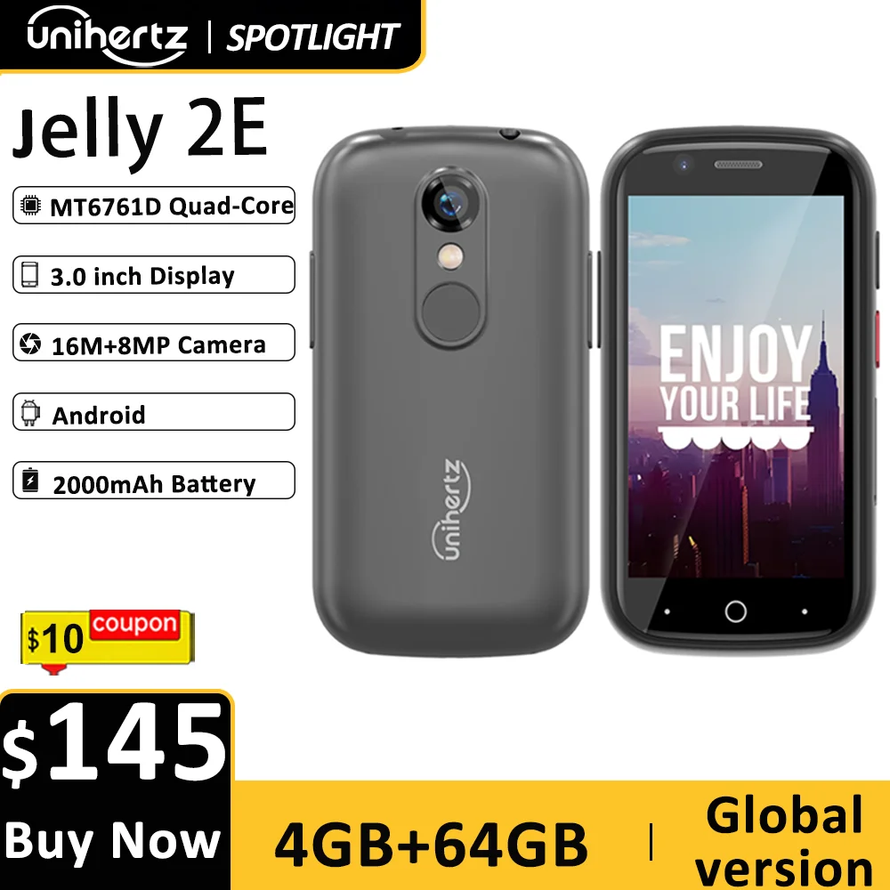 Unihertz Jelly 2E Mini Smartphone 4GB 64GB Android 12 Unlocked Mobile ...