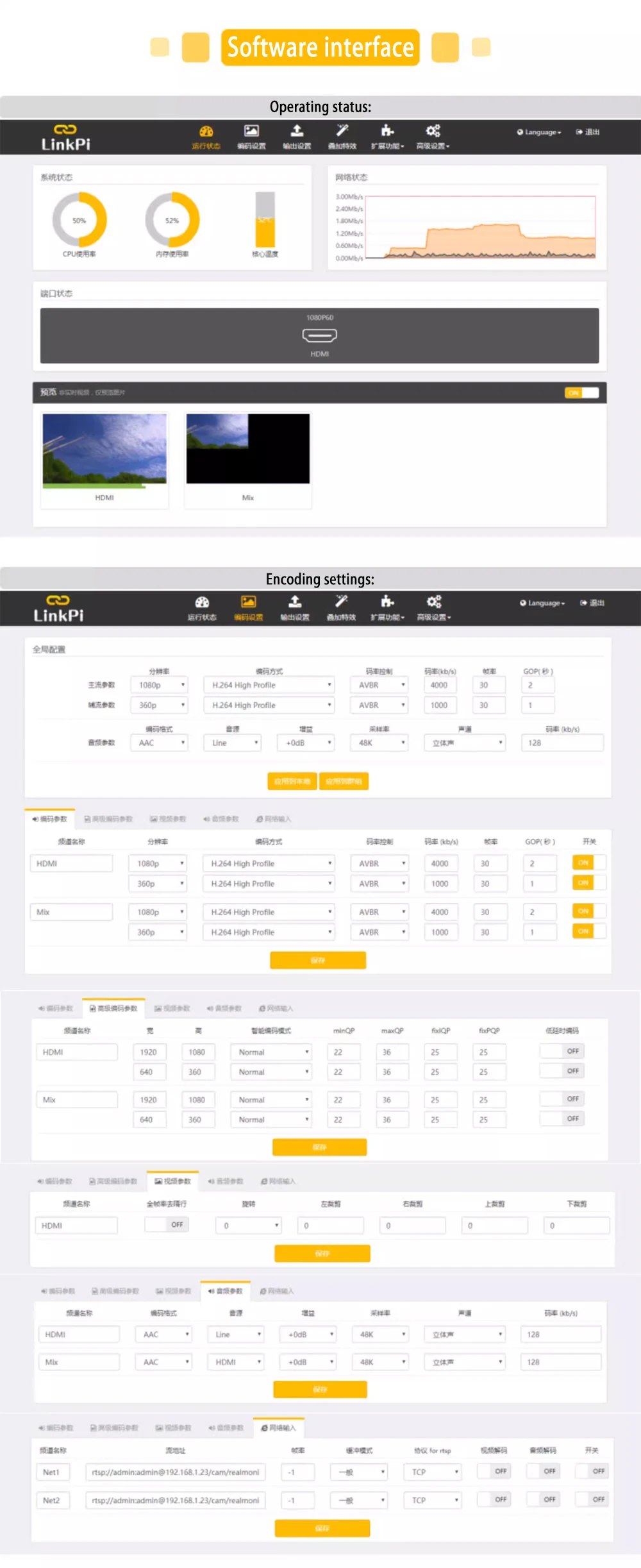 LinkPi ENC1-V3 NDI Encoder - ENC1 V2 upgraded version, RTSP/RTMP/HTTP/HLS
