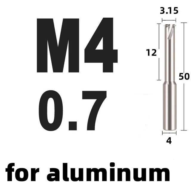 Tungsten Carbide Single Tooth Spiral Milling Cutter Thread Mill Metric ...