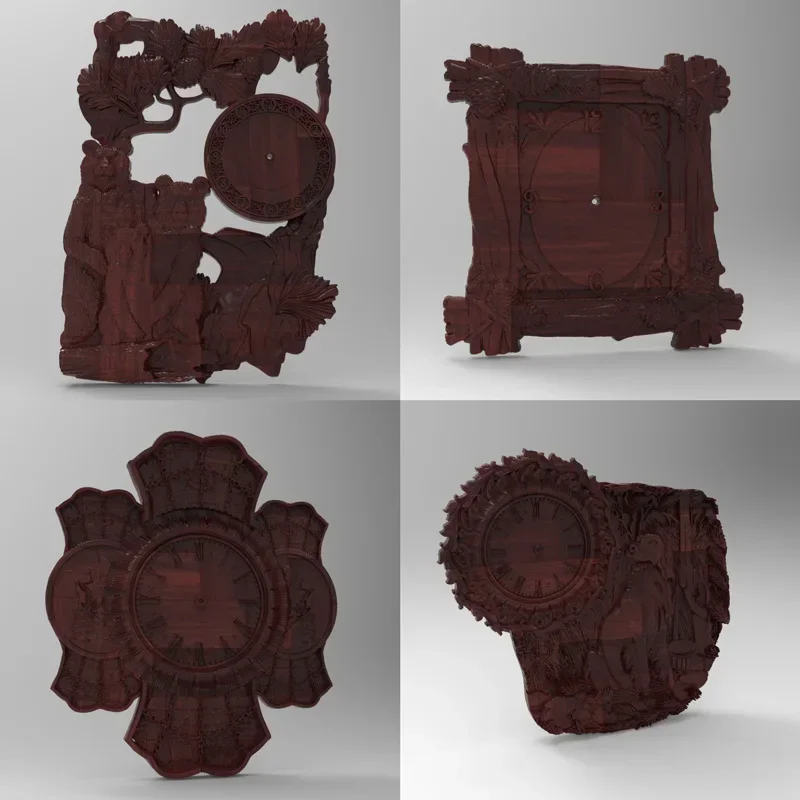 54 Clock Relief 3D Designs for CNC Router Engraving Machine ArtCAM STL ...
