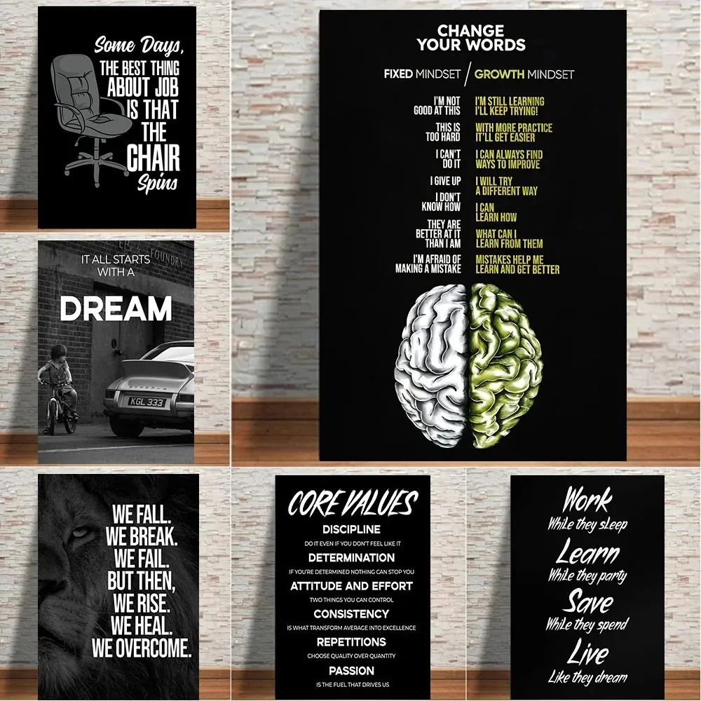 IT-ALL-STARTS-WITH-A-DERAM-Motivational-TIME-IS-MONEY-Poster-Prints-For ...