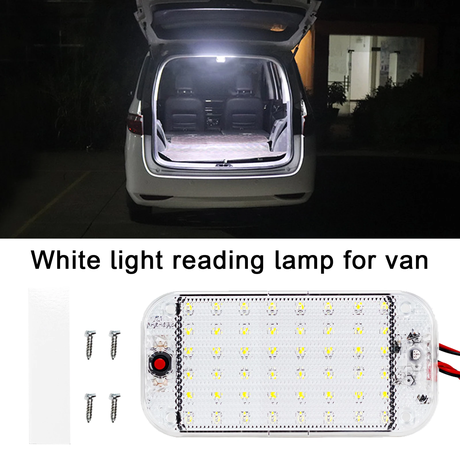 48-LED-12V-24V-Panel-Light-Car-Interior-Reading-Lamp-High-Brightness ...