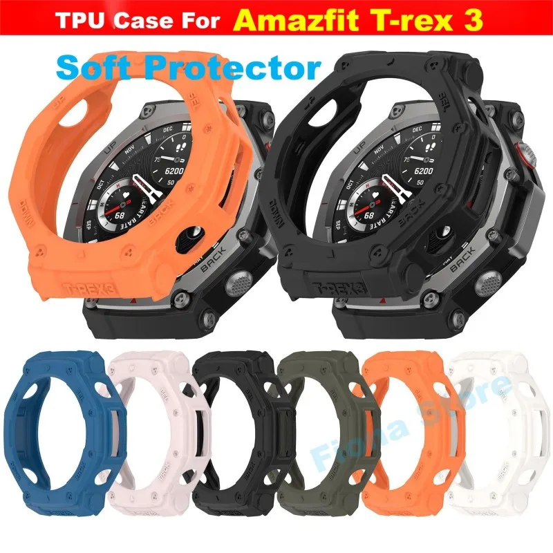 TPU-Protective-Case-For-Amazfit-T-rex-3-Smart-Watch-Strap-Cover-Soft ...