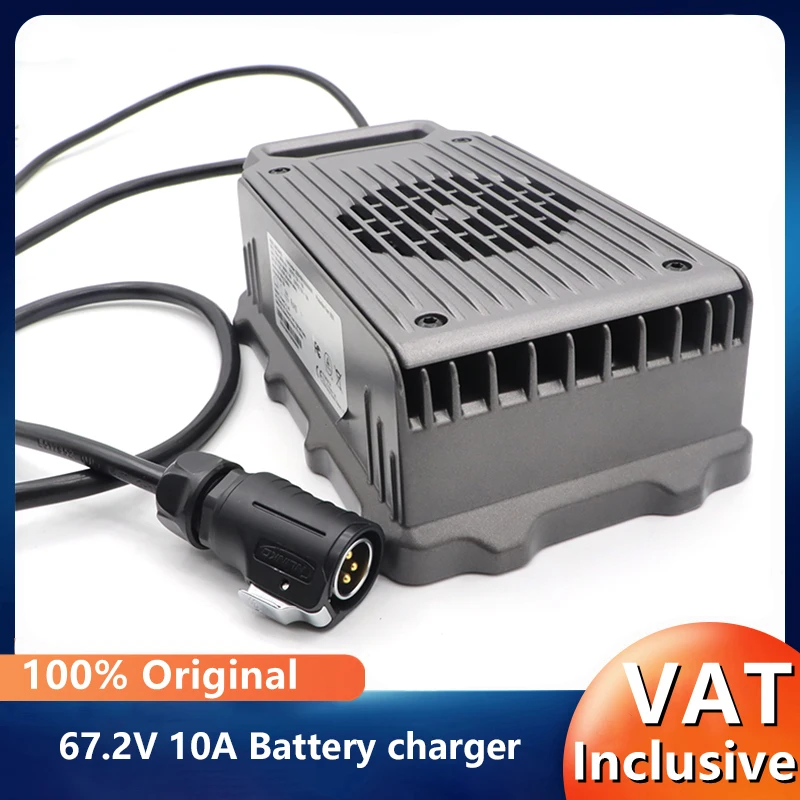 67.2V 10A Waterproof Battery Charger with Cooling Fan for Segway Dirt ...