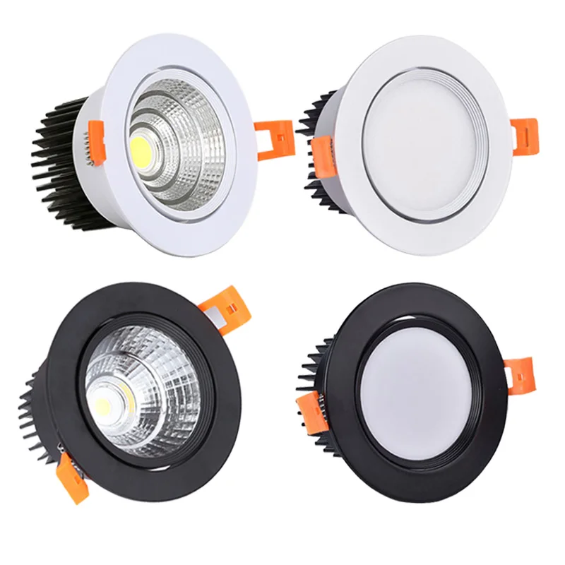 Tricolor Anti Glare Recessed LED Downlights 3W 5W 7W 9W 12W 15W 18W COB ...