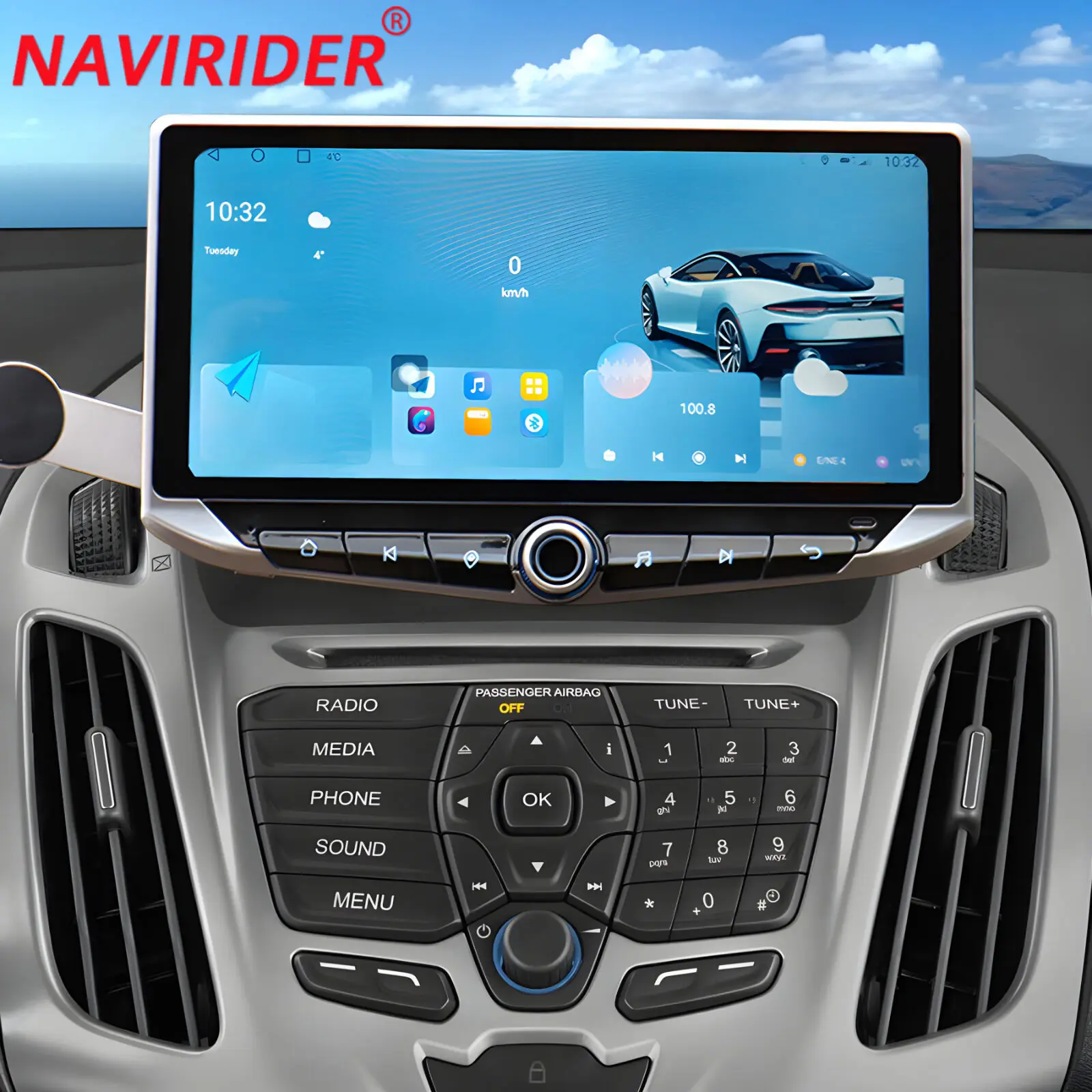 10.88inch Carplay Android Auto Car Radio For Ford Transit Connect ...