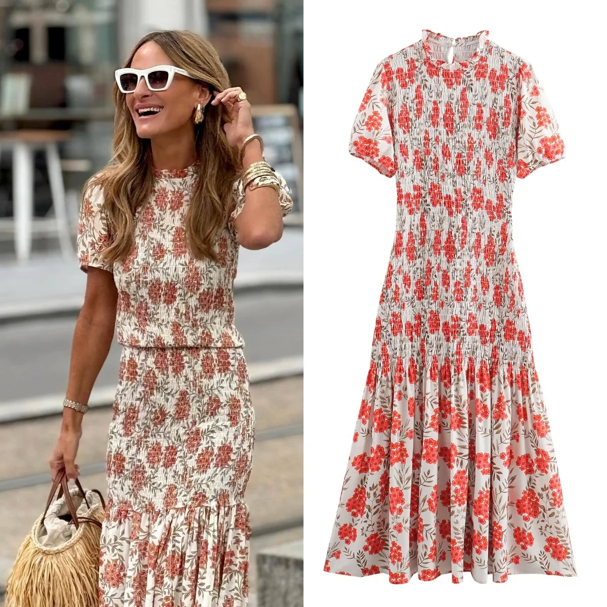 PB-ZA-vestido-informal-de-manga-larga-para-mujer-prenda-con-cuello-de ...
