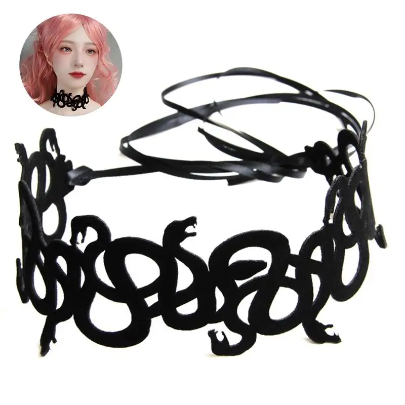 Gothic Tattoo Black Lace Leather Velvet Collier Punk Style Choker ...