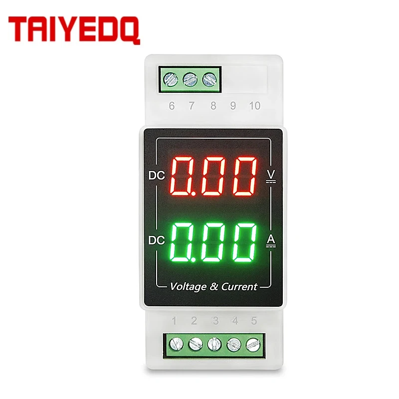 Din-Rail-Type-DC-Digital-Display-100V-Voltmeter-20A-Ammeter-50A-Digital ...