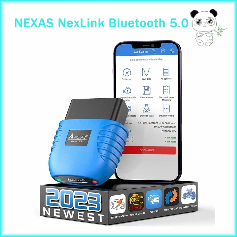 2024-New-NEXAS-NexLink-Bluetooth-5-0-OBD2-EOBD-Diagnostic-Scanner-for ...