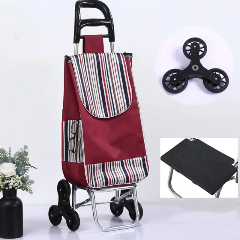 Light-Grocery-Shopping-Trolley-Household-Climbing-Stairs-Folding ...