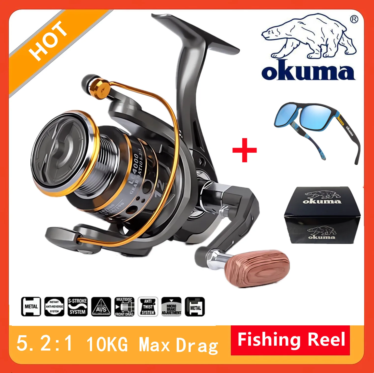 Okuma-High-Speed-5-2-1-Fishing-Spinning-Reel-Anti-Corrosion-Casting ...