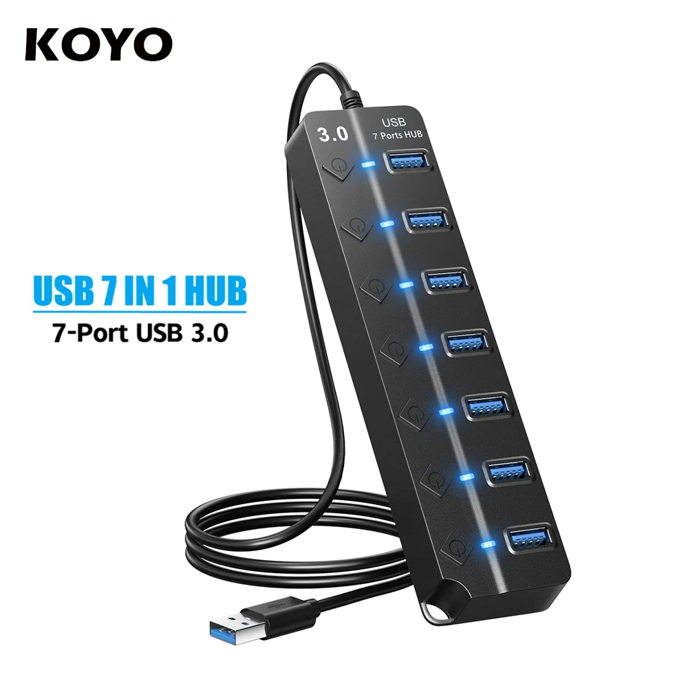 USB-Hub-3-0-Multiprise-USB-High-Speed-Splitter-7-Port-100cm-30cm2-0-Hub ...