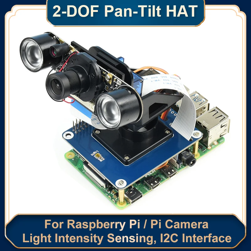 Raspberry-Pi-2-DOF-Pan-Tilt-HAT-40PIN-GPIO-Extension-Board-I2C ...