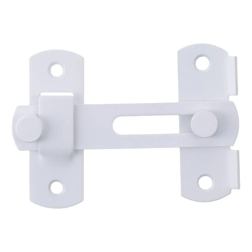 Large-White-Door-Latch-Stainless-Steel-4-Inch-Locking-Latch-Hasp ...