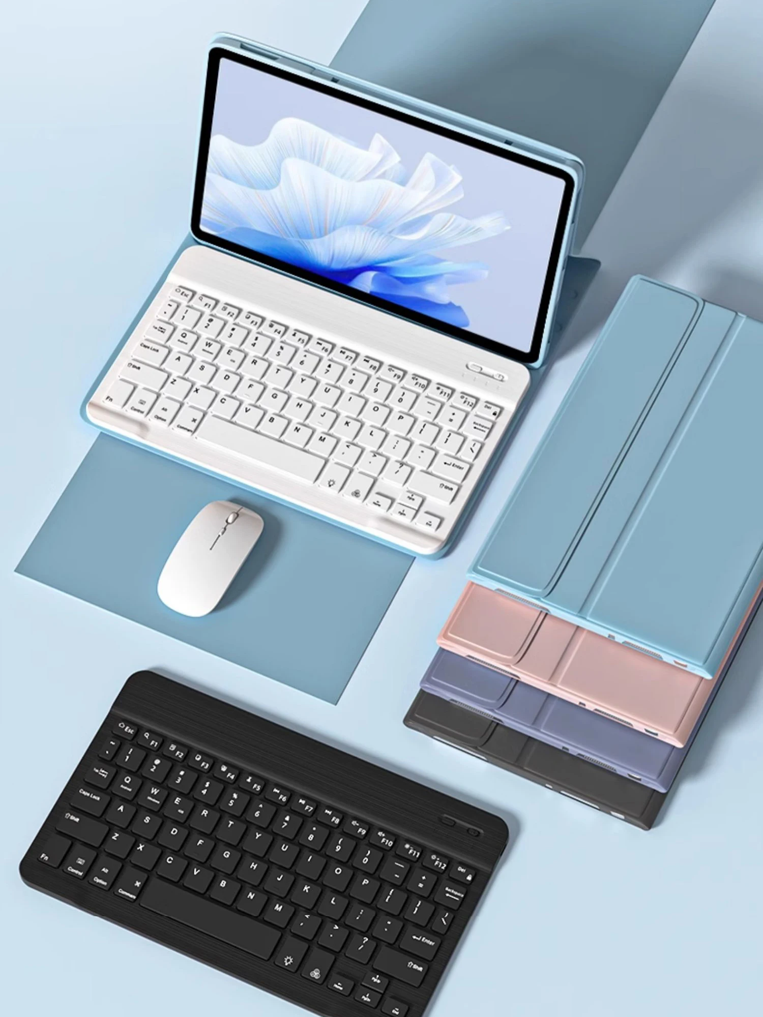 Wireless Bluetooth Keyboard and Mouse Combo with Protective Case for ...