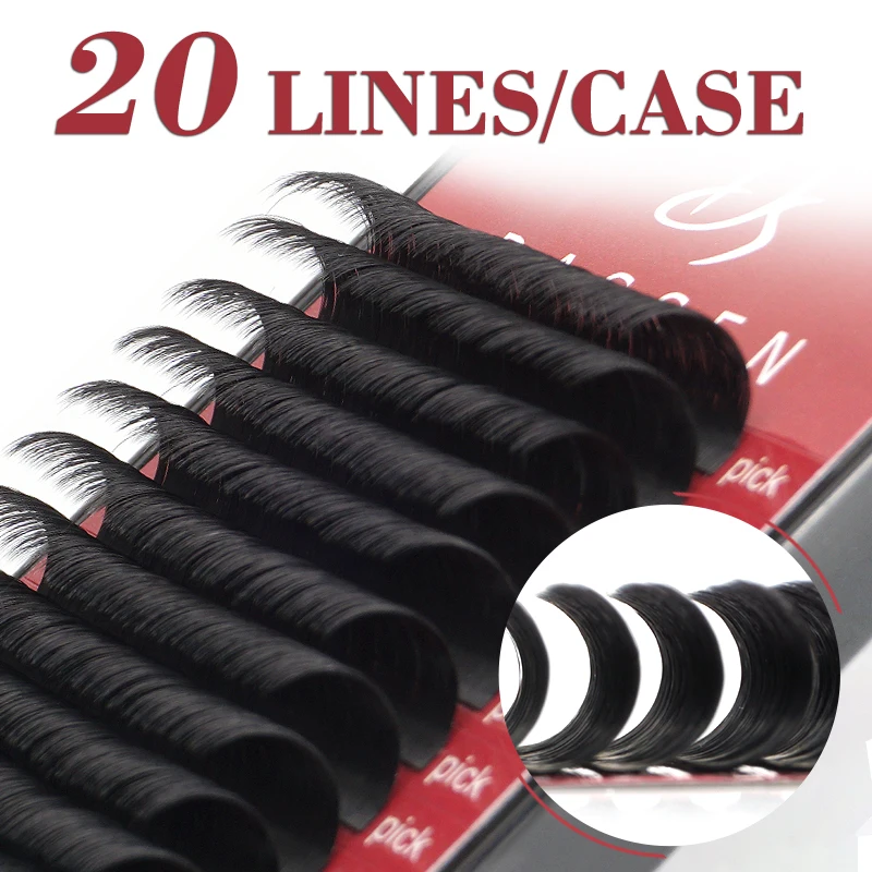 20rows Faux Cils Lashes Individual Eyelash Extension Matte Professional ...