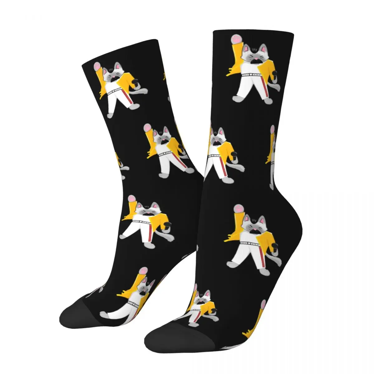 Don-t-Stop-Meow-Singing-Cat-Socks-Men-Women-Funny-Happy-Socks-Harajuku ...