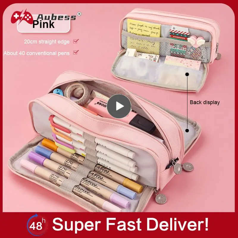 1-10PCS-Large-Capacity-Pencil-Case-School-Multifunction-Pen-Case-Pencil ...