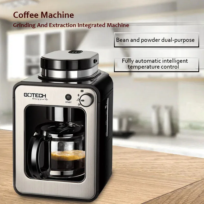 220V Drip Coffee Maker Grinding and Brewing Integrated Coffee Machine ...