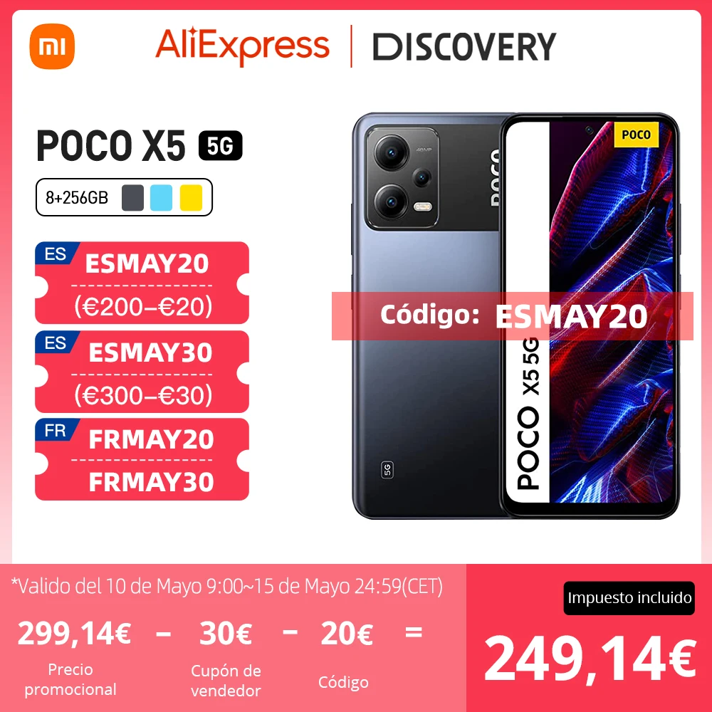 POCO X5 5G Versión Global 128GB/256GB Snapdragon 695 AMOLED de 6.67 ...