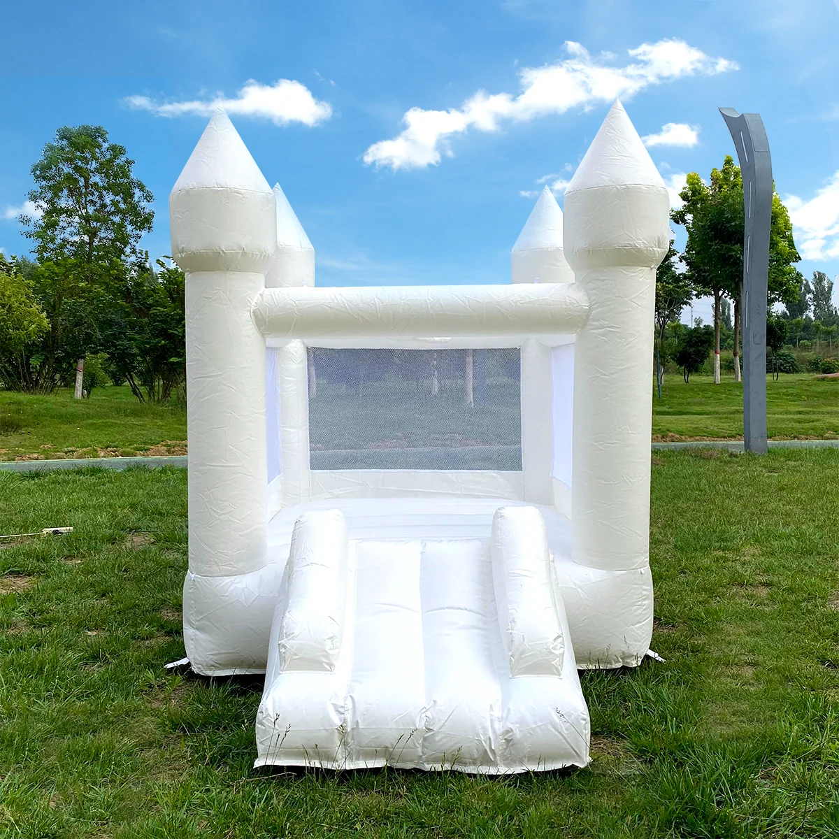 6x8FT-Mini-White-Bouncey-Castle-Inflatable-Bounce-House-Bouncy-Castle ...
