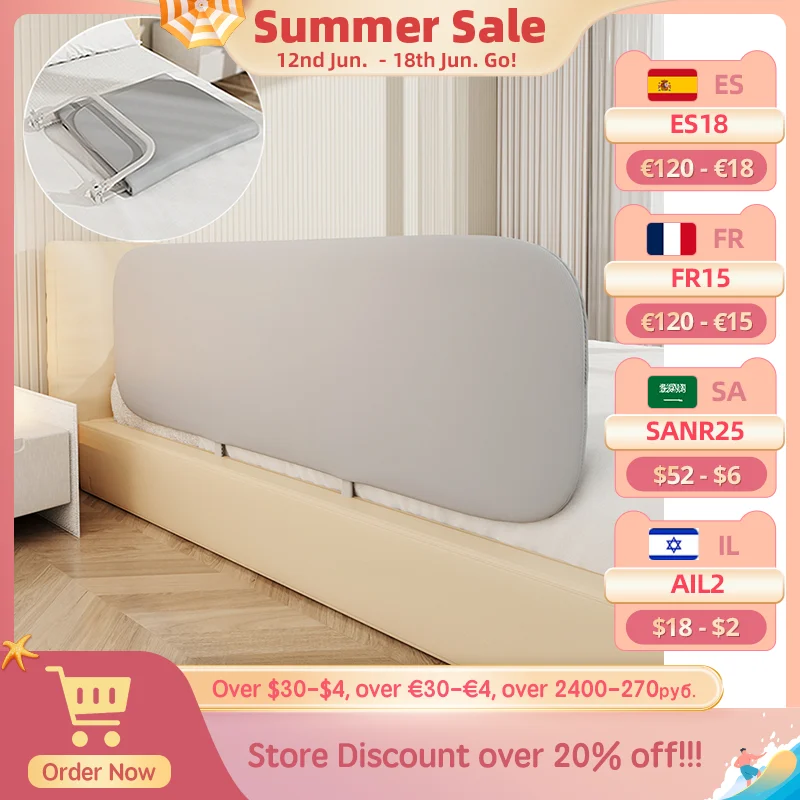 Garde-corps De Lit Pliable Pour Enfants, Barrière De Sécurité Portable ...