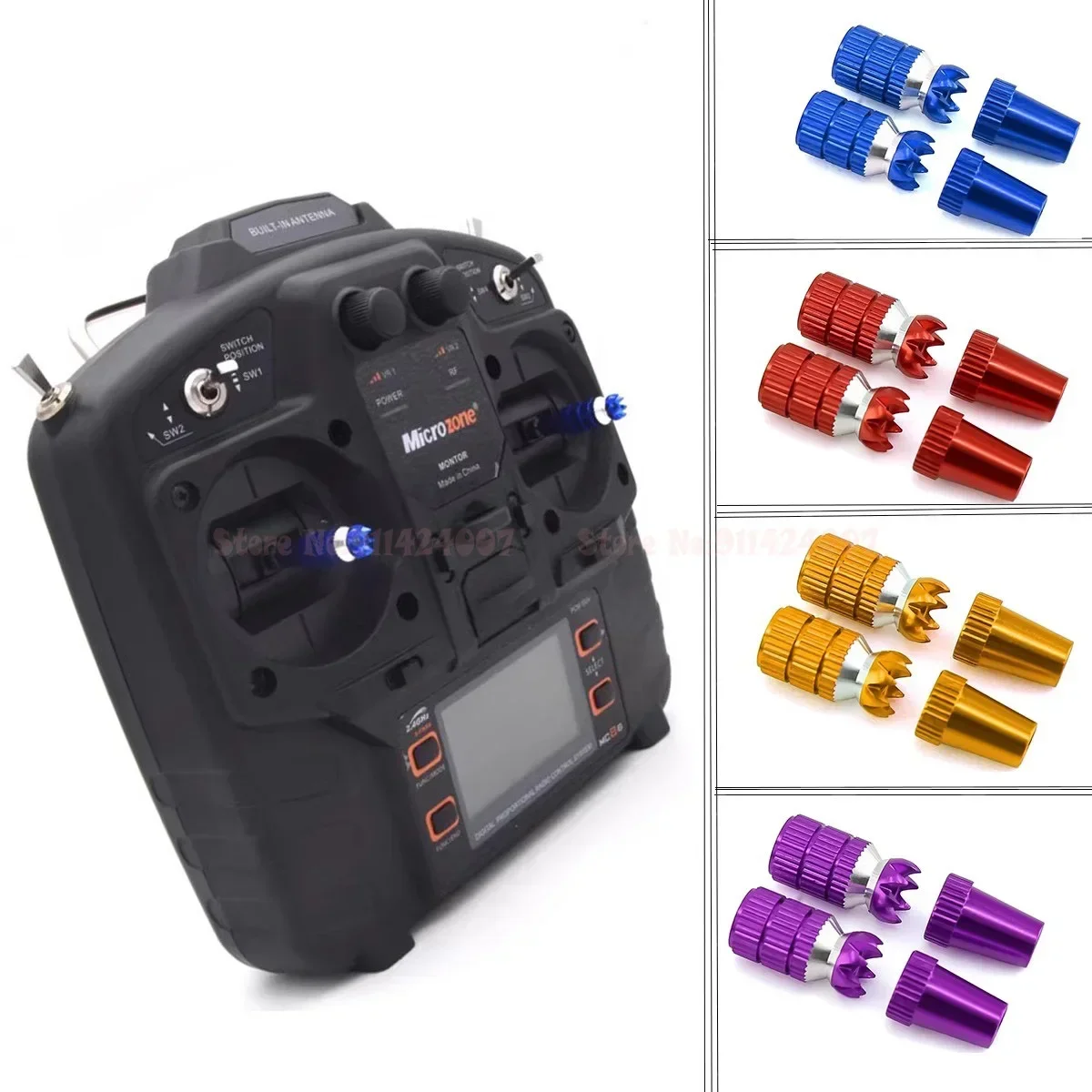 M3 M4 CNC Aluminum Gimbal Stick Ends Transmitter Anti-slipping Cap for ...